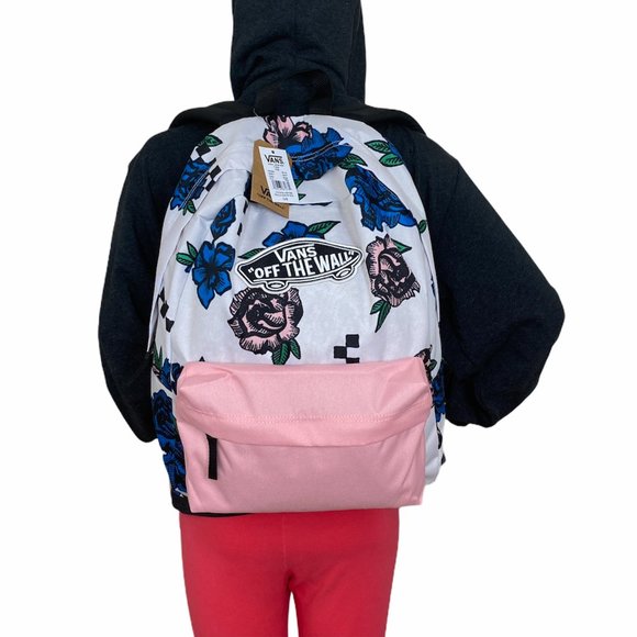 Vans | Bags | Vans Sale Realm Backpack Roses White Unisex Vna3ui6fs8 ...